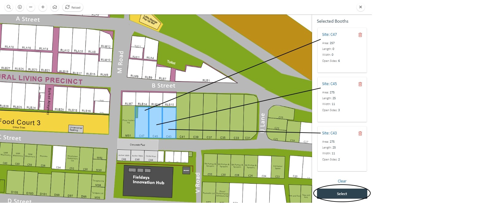 Site Selection Instructions - Fieldays